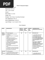 WISC-V Report Sample | PDF | Working Memory | Memory