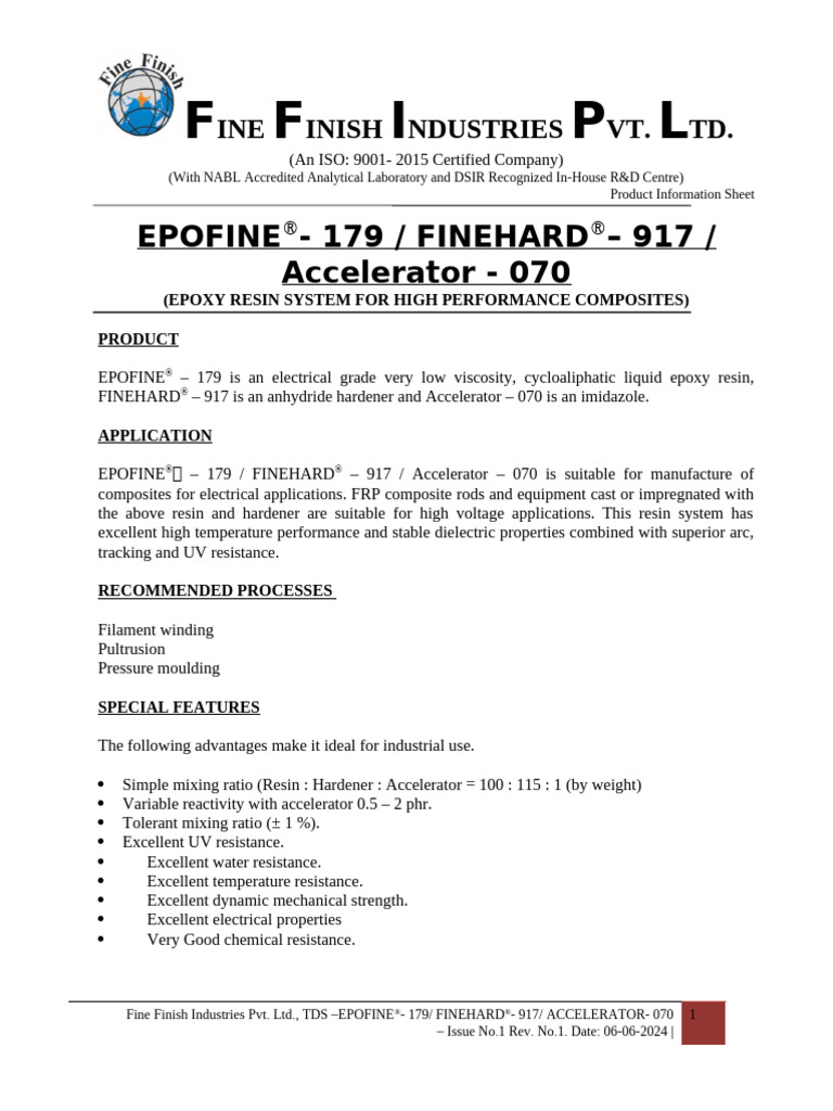 High-Performance Epoxy Resin System | PDF | Epoxy | Composite Material