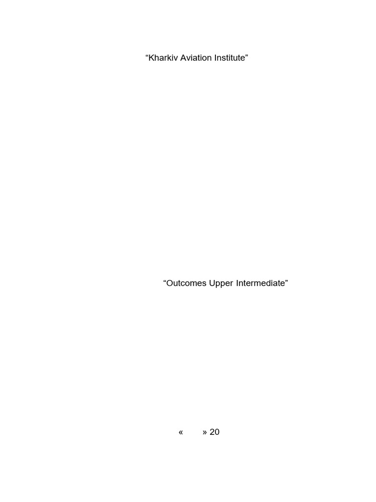 For The Coursebook "Outcomes Upper-Intermediate" | PDF