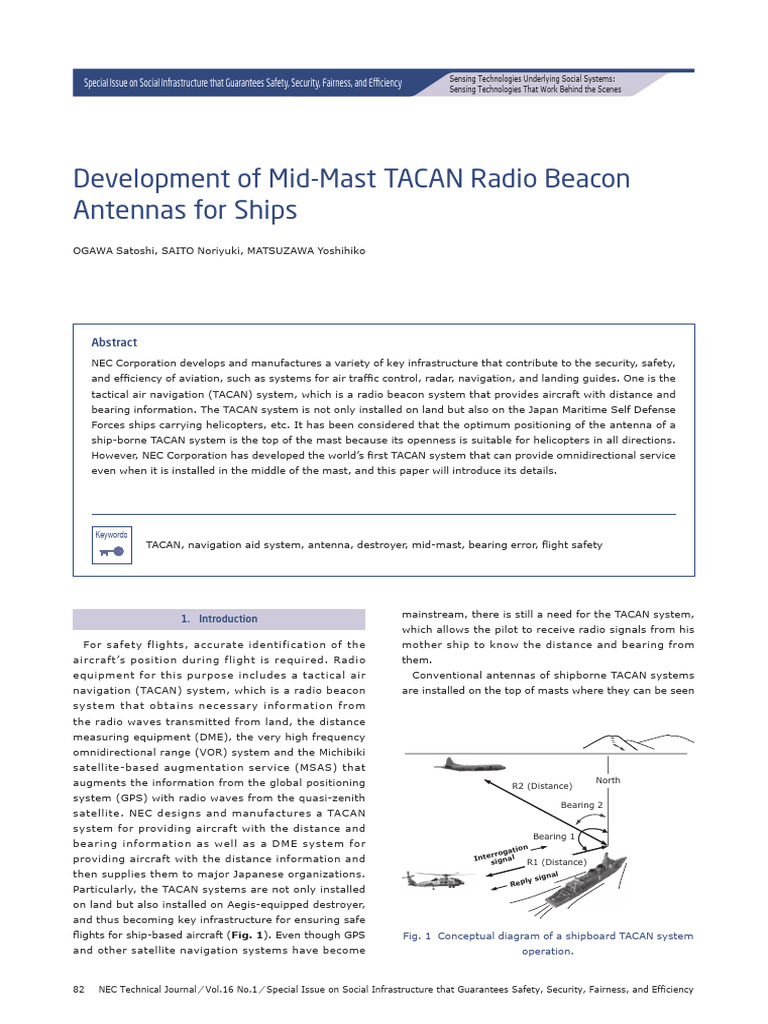 Mid-Mast TACAN Antenna Development | PDF | Antenna (Radio) | Radio