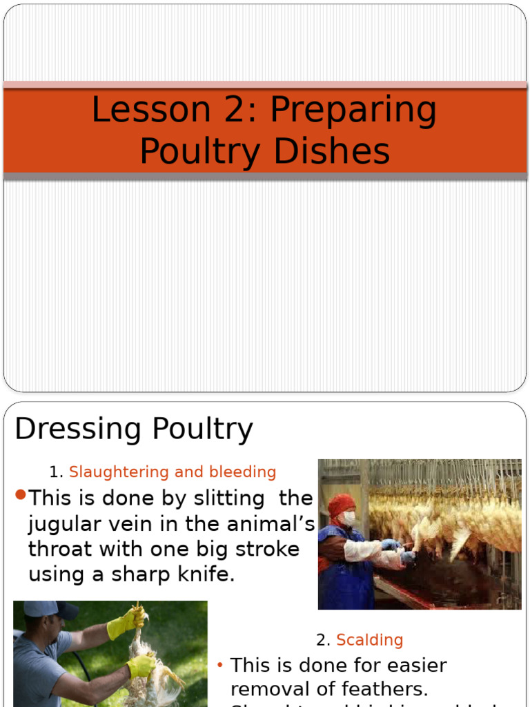Poultry Dressing Techniques Explained | PDF