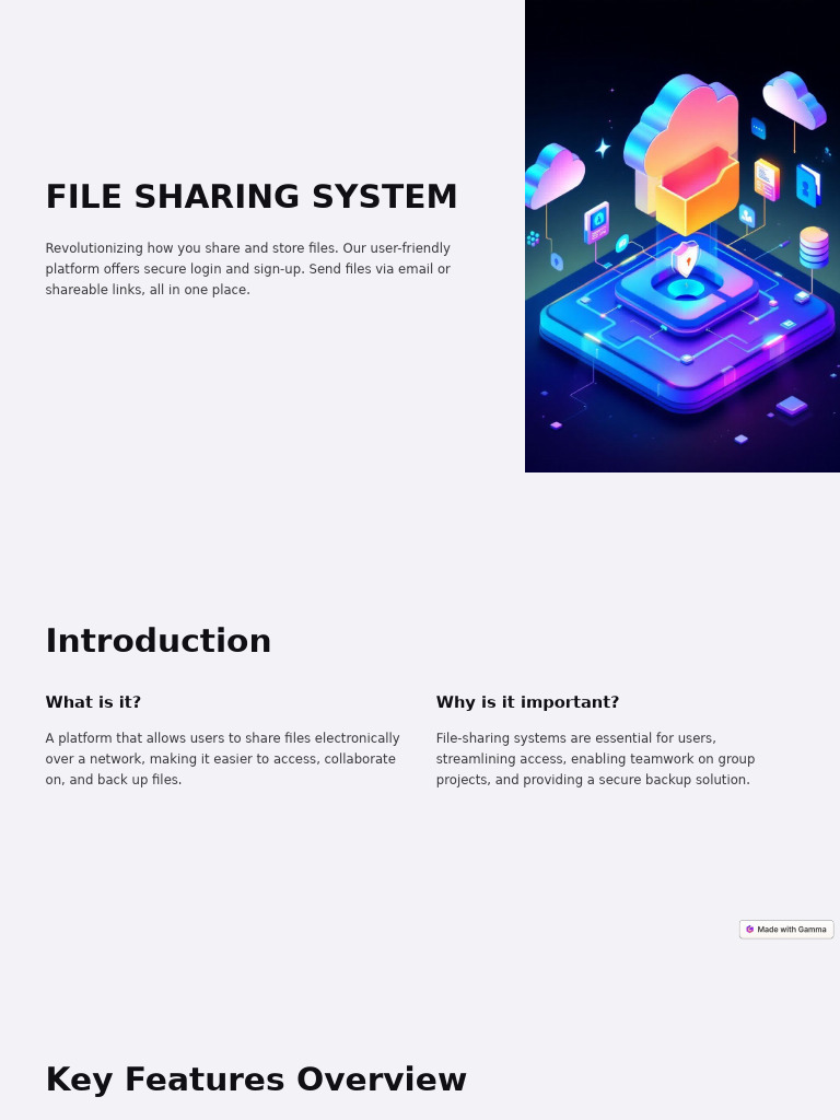 Secure File Sharing Platform Overview | PDF | Password | Computer File