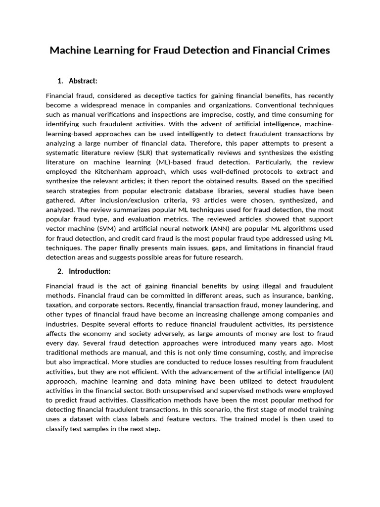 Financial Fraud Detection Based On Machine Learning | PDF | Receiver ...