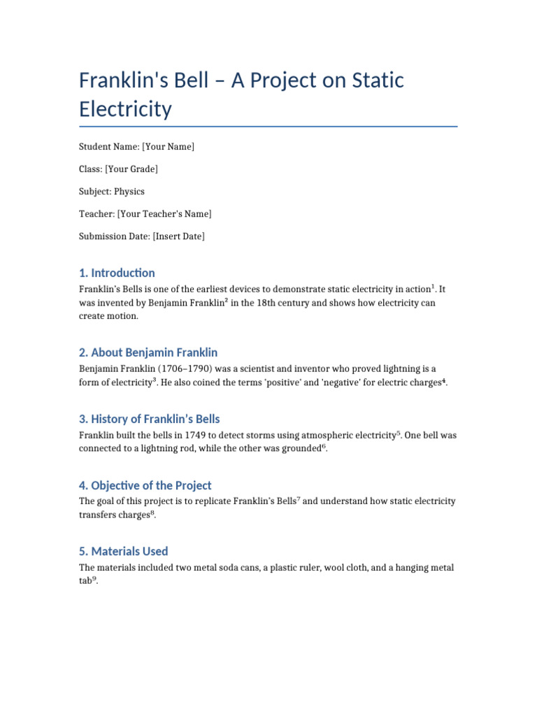Franklins Bell Project Inline Footnotes and Full List | PDF ...