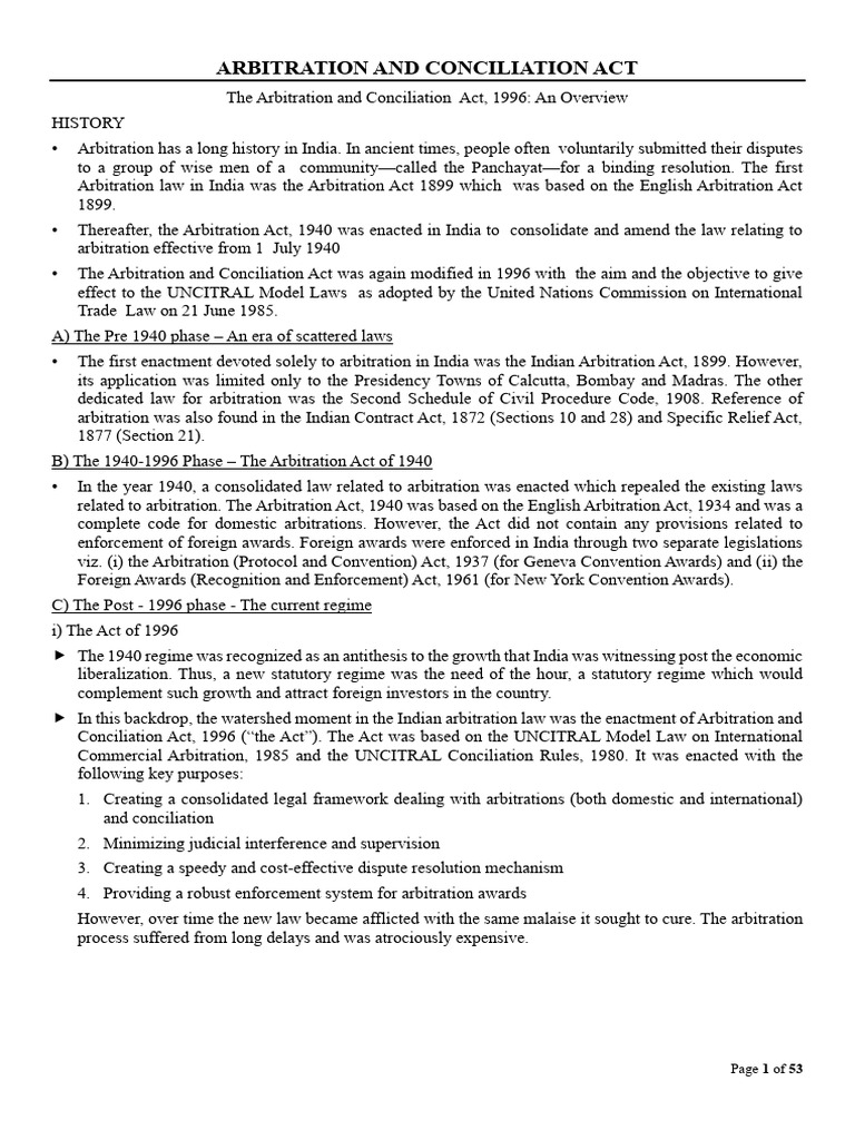 Arbitration and Conciliation Act | PDF | Arbitration | Arbitral Tribunal