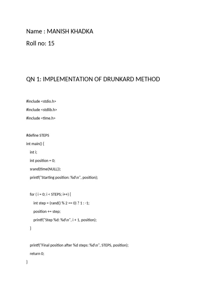 Name: Manish Khadka Roll No: 15 | PDF