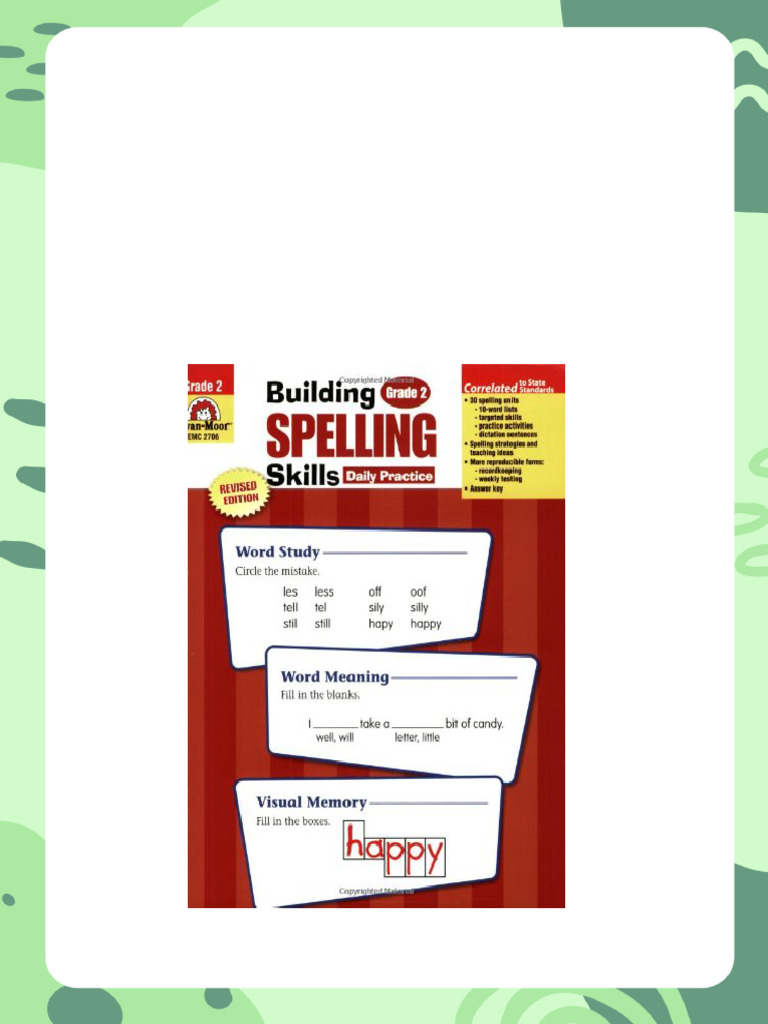 EMC 2706 Building Spelling Skills Daily Practice Grade 2 Jo Ellen Moore ...