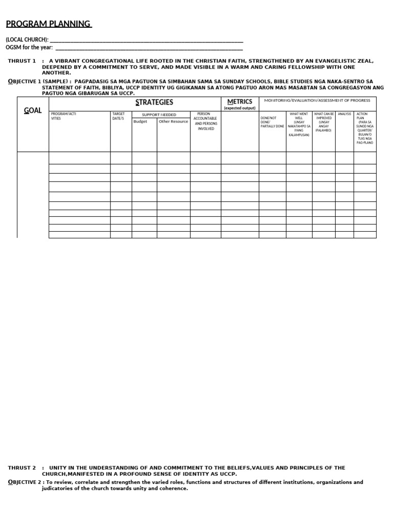 Ogsm Form For LLCDM (Autorecovered) | PDF