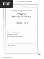A1 Movers Three Practice Tests - Flip PDF - FlipBuilder | PDF | Computers