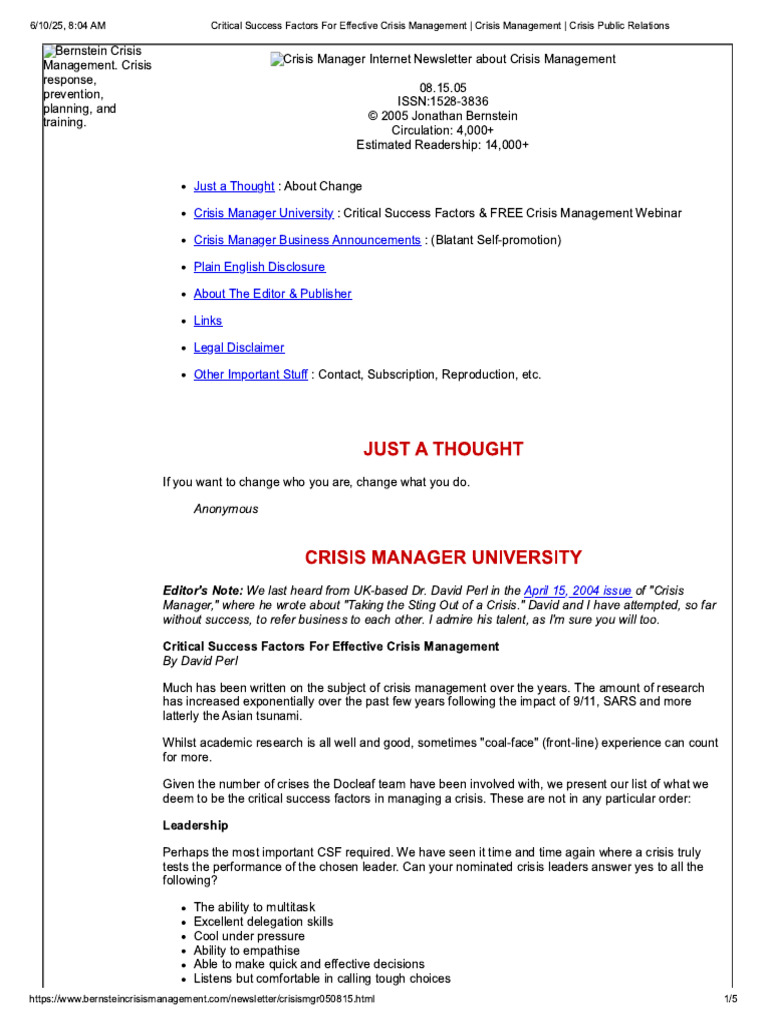 Critical Success Factors For Effective .. | PDF