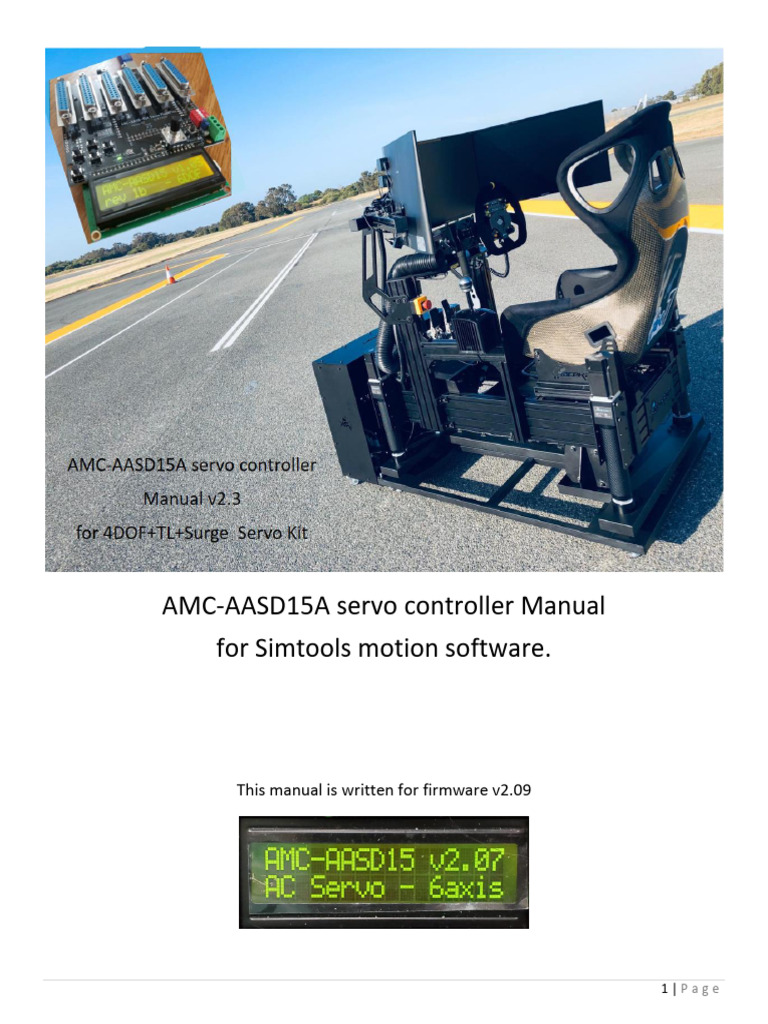 AMC-AASD15A 4DOF+TL-Simtools Manual v2 3 | PDF | Electromagnetic Interference | Servomechanism