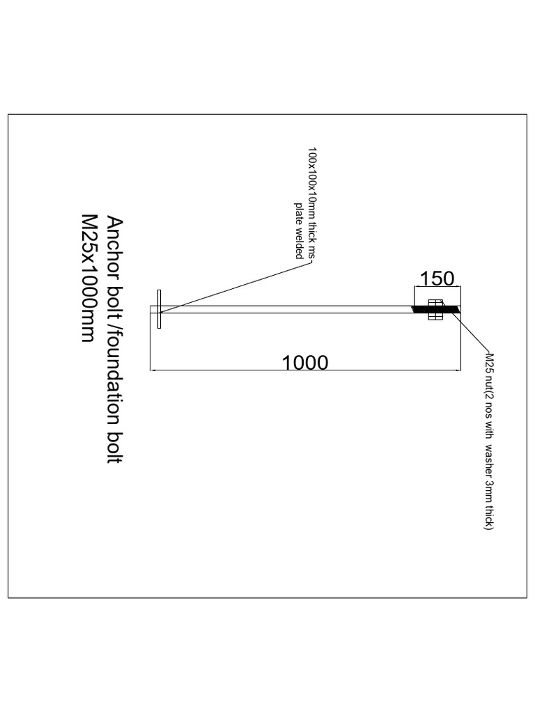 M25 Foundation Bolt Specifications | PDF