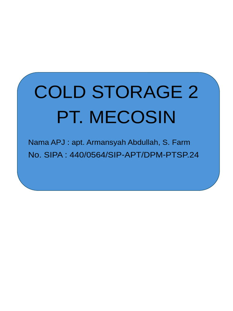 Label Cold Storage | PDF