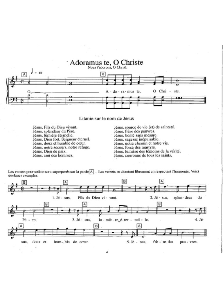 Adoramus Te o Christe (Taizé) | PDF