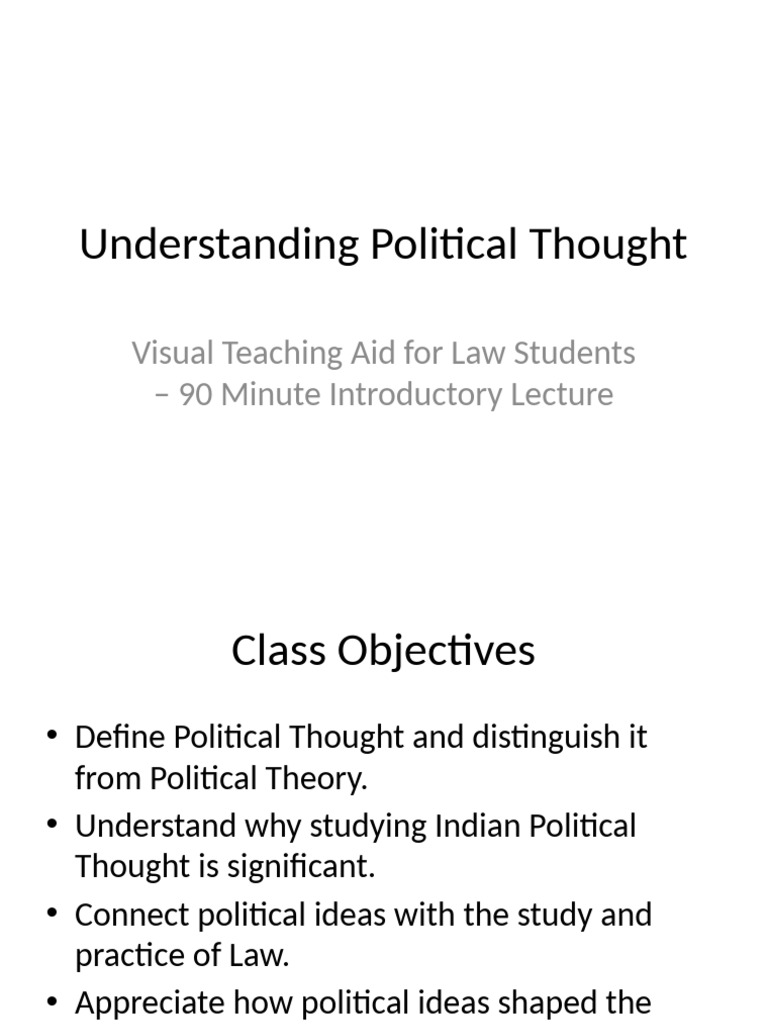 Political Thought Law Students Presentation | PDF