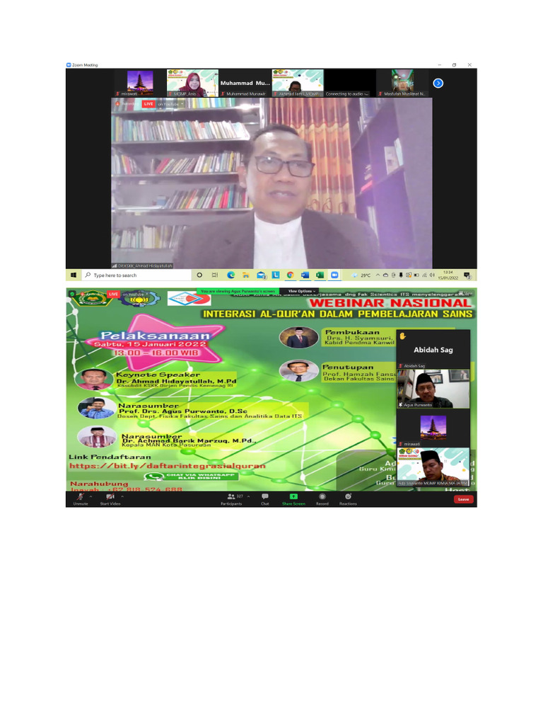 Materi Webinar Integrasi Alquran Dalam Pembelajaran Sains MGMP Kimia Jatim | PDF