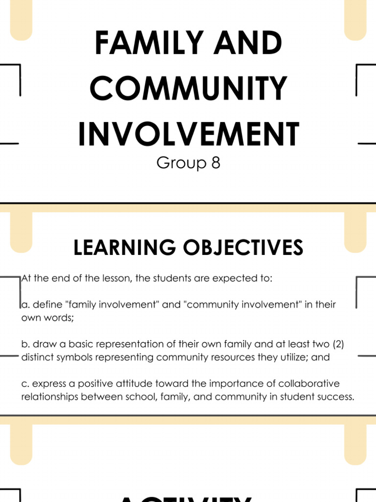Family and Community Involvement | PDF