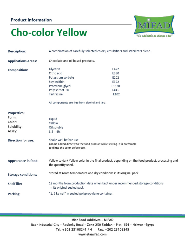 Chocolor Yellow | PDF