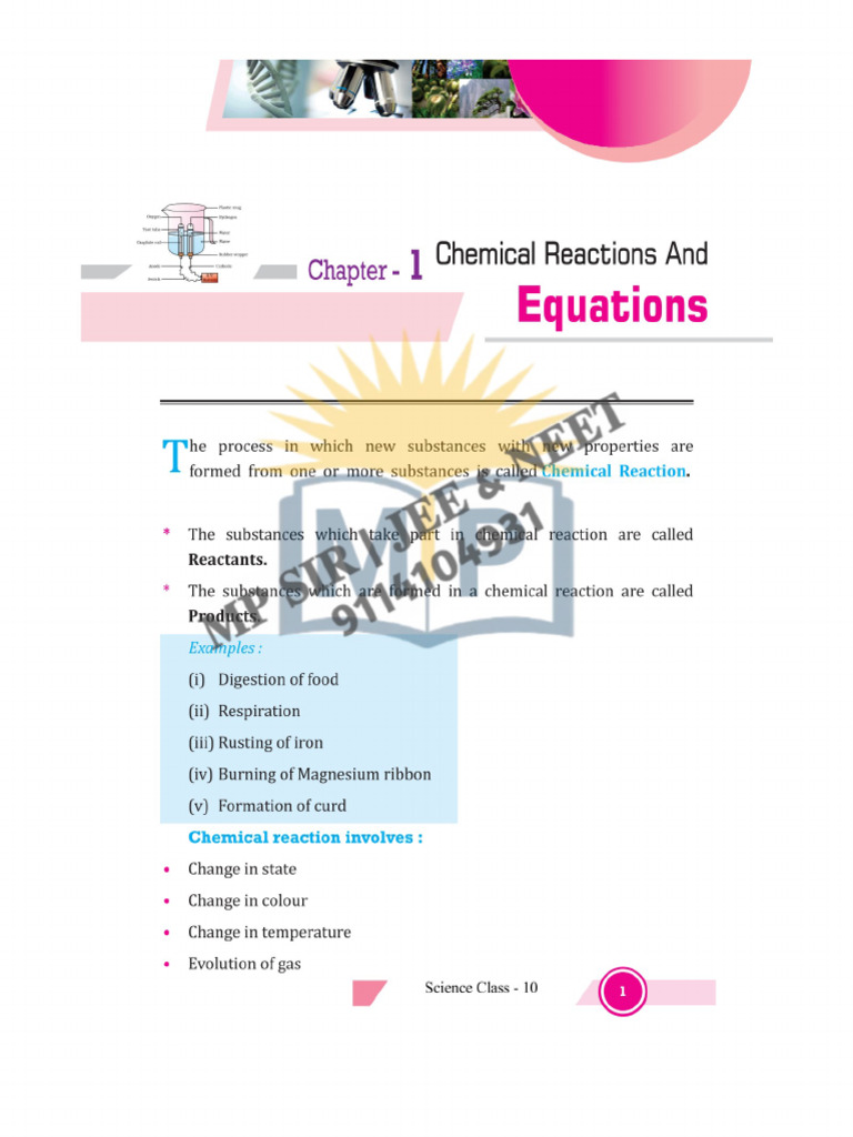 Class 10 Science Notes Chapter 1 - Image-Only Version | PDF