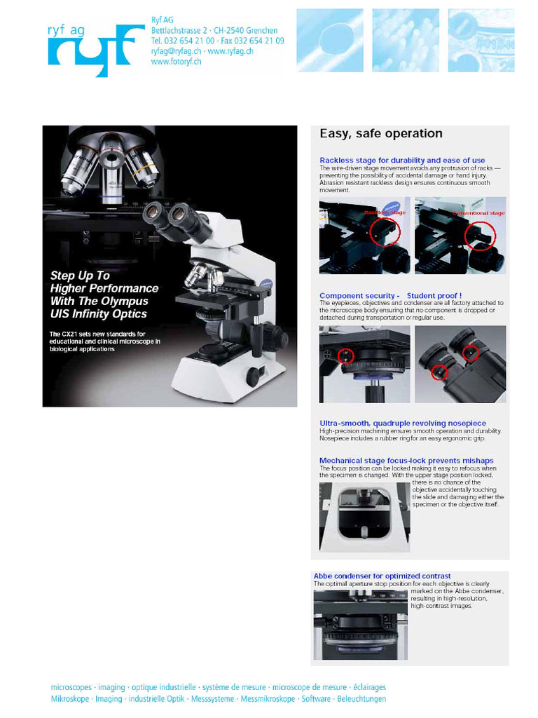 Advanced CX21 Biological Microscope | PDF