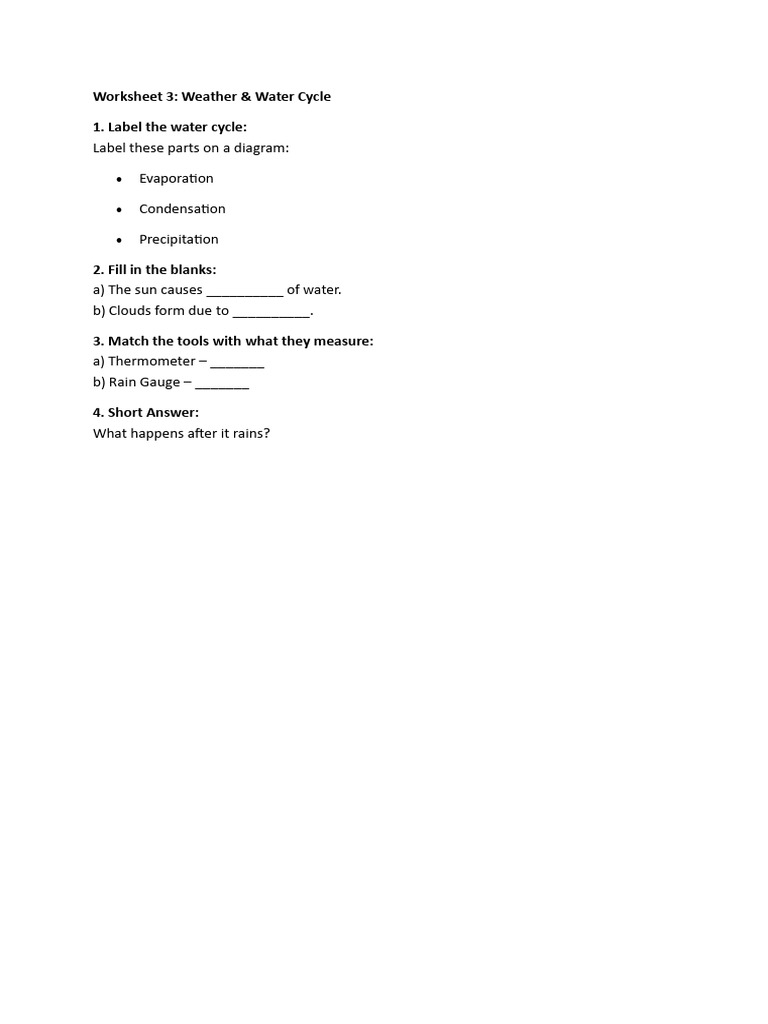 Worksheet 3 | PDF