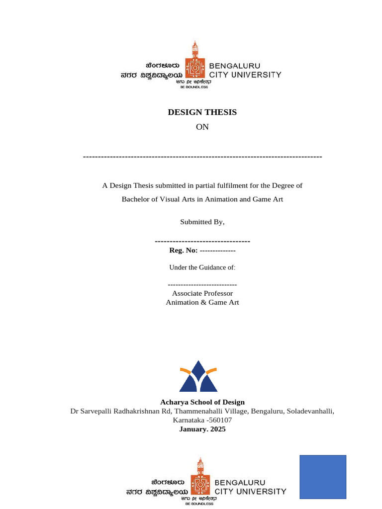 Design Thesis in Animation & Game Art | PDF | Educational Stages ...