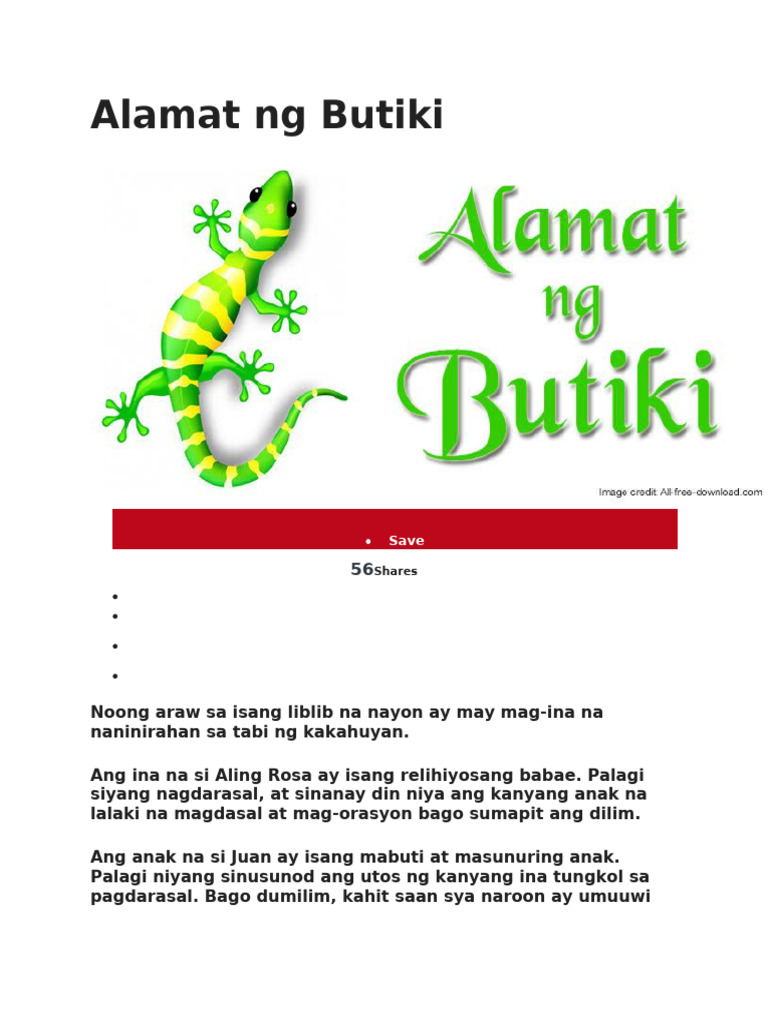 Alamat NG BUTIKI | PDF