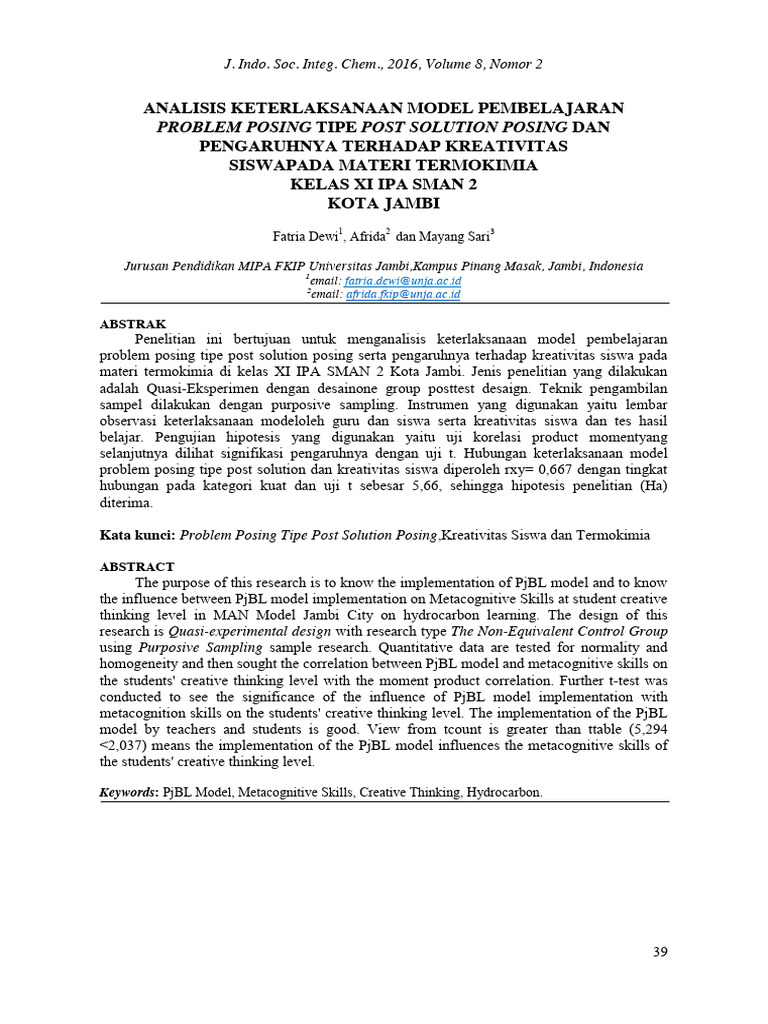 Problem Posing Post Solution Posing | PDF