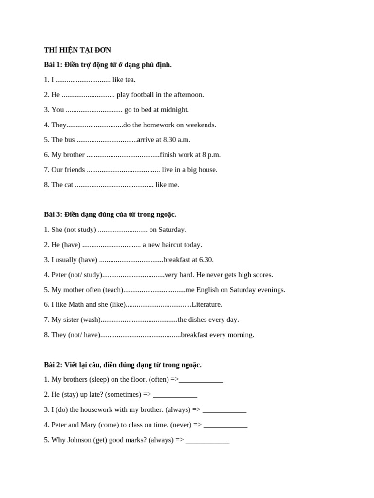 Bài Tập Htd + Httd | PDF