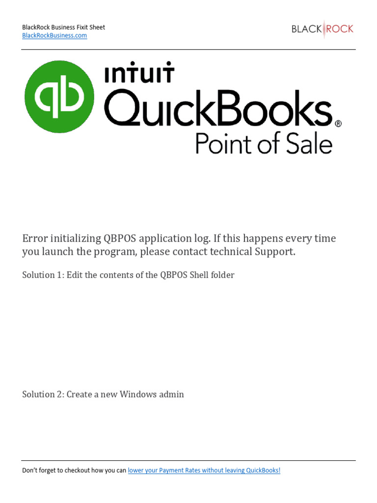 Error Initializing QBPOS Application Log | PDF | Microsoft Windows | Windows 7