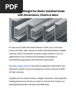 ISMC Channel Weight and Dimensions Guide | PDF | Strength Of Materials ...