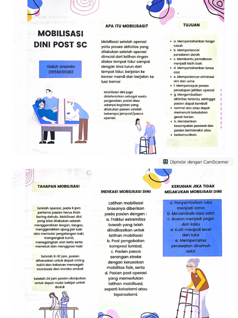 Leaflet & Sap Mobilisasi Dini | PDF