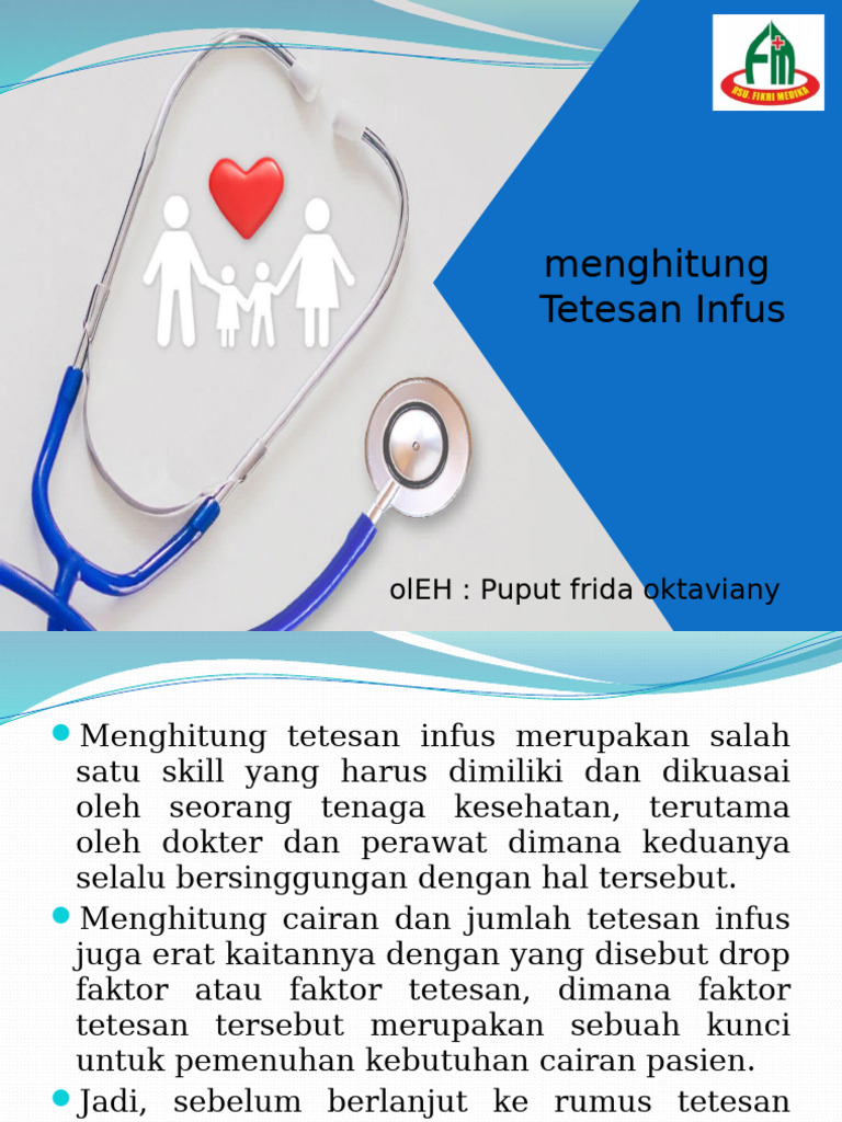Rumus dan Cara Hitung Tetesan Infus | PDF