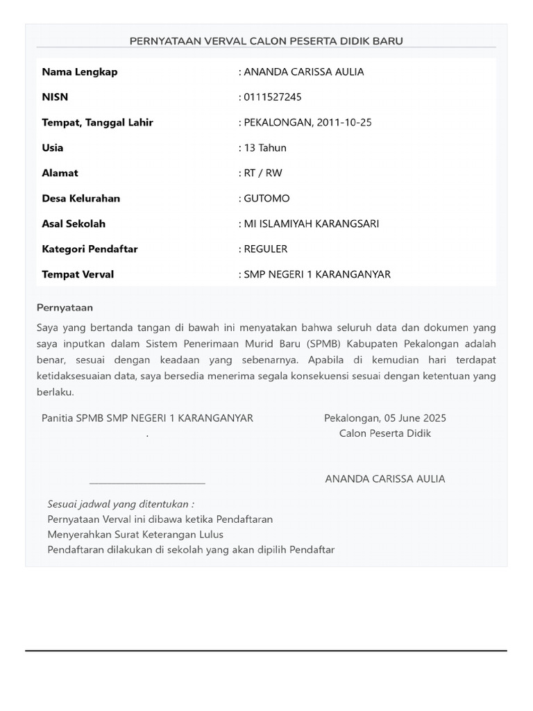 Bukti_Pendataan_ANANDA_CARISSA_AULIA_0111527245 | PDF