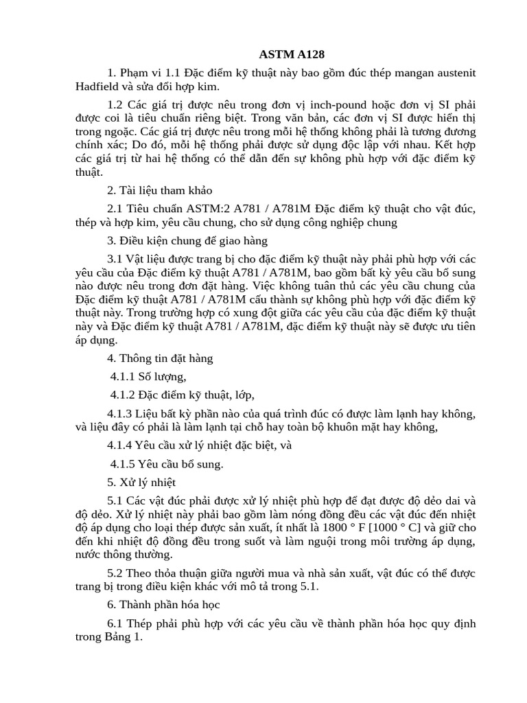 Astm A128 Thep MN - Ban Tam Dich | PDF