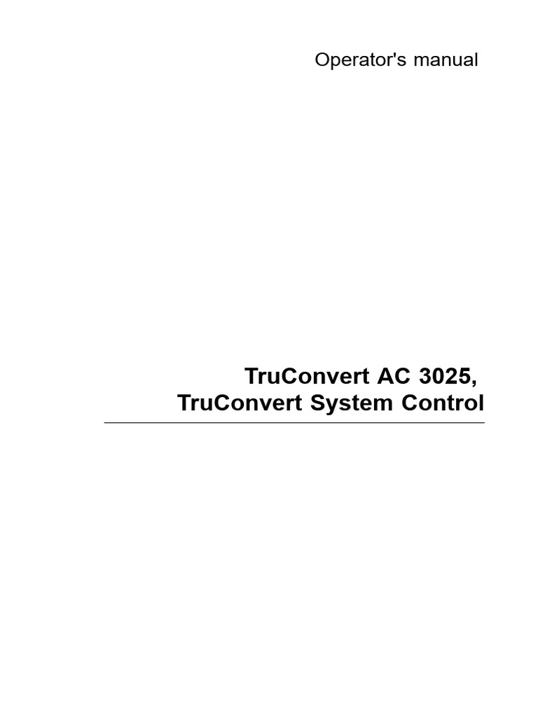 Truconvert Ac 3025 | PDF | Mains Electricity | Alternating Current