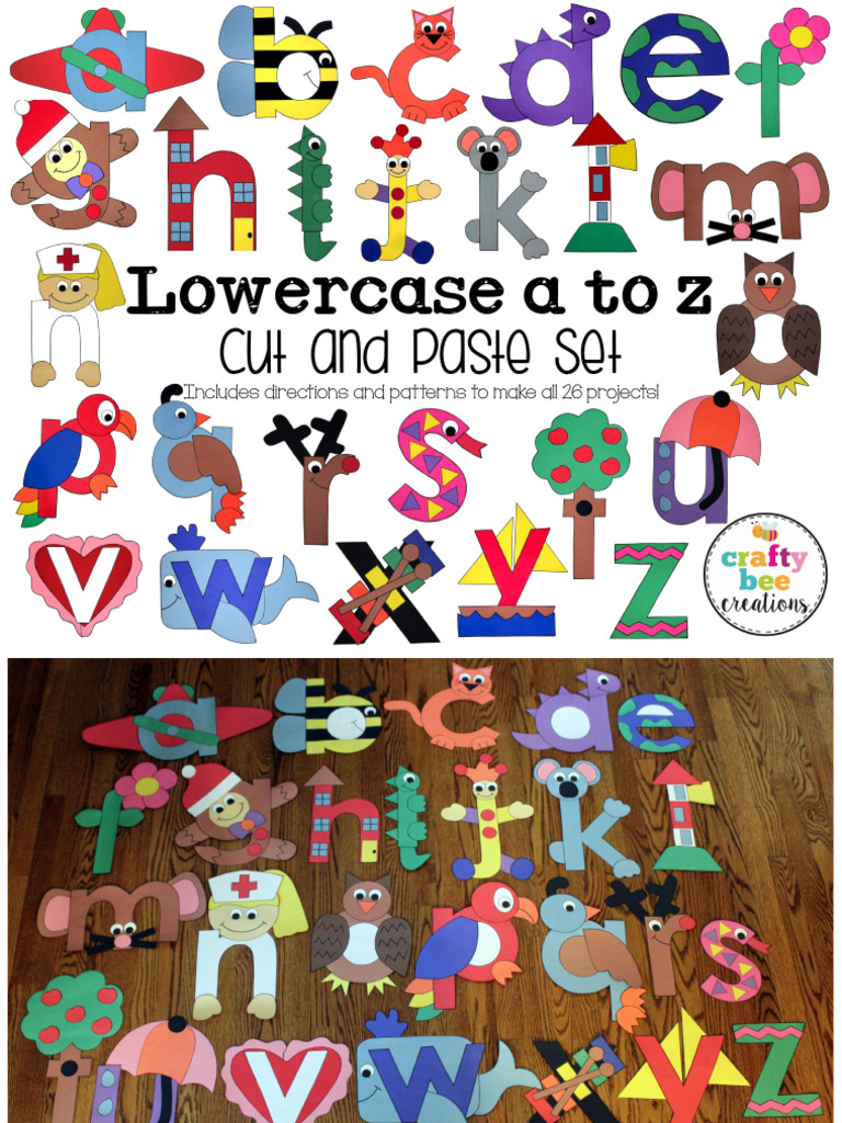 Lowercase at Oz Cut and Paste Set Preview | PDF