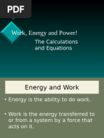 Work and Energy - Formula Sheet | PDF | Force | Potential Energy