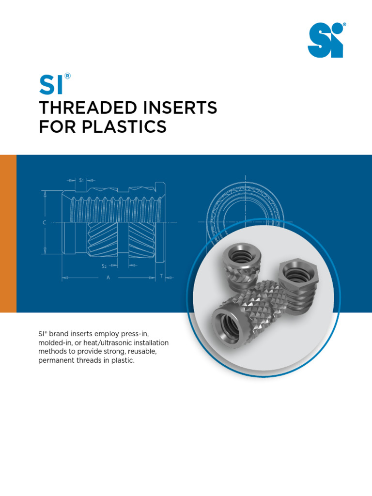 SI Threaded Insertst For Plastics | PDF | Screw | Materials