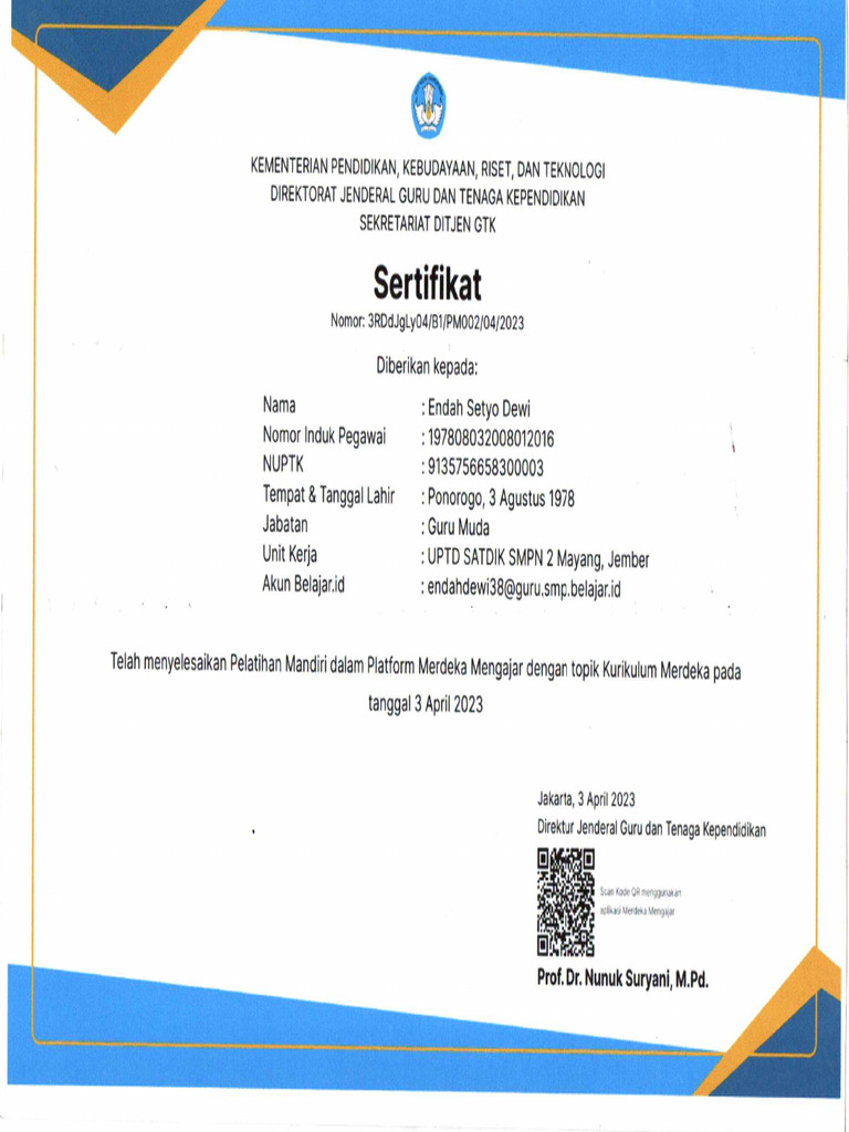 Serti Kurmer PMM - Endah | PDF