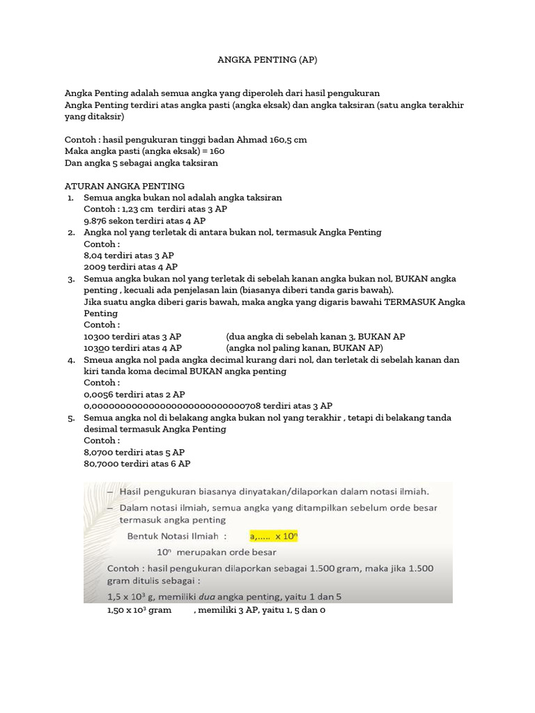 Angka Penting | PDF