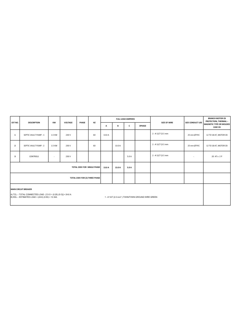 Septic Vault Pump Wiring Specifications | PDF | Mains Electricity ...