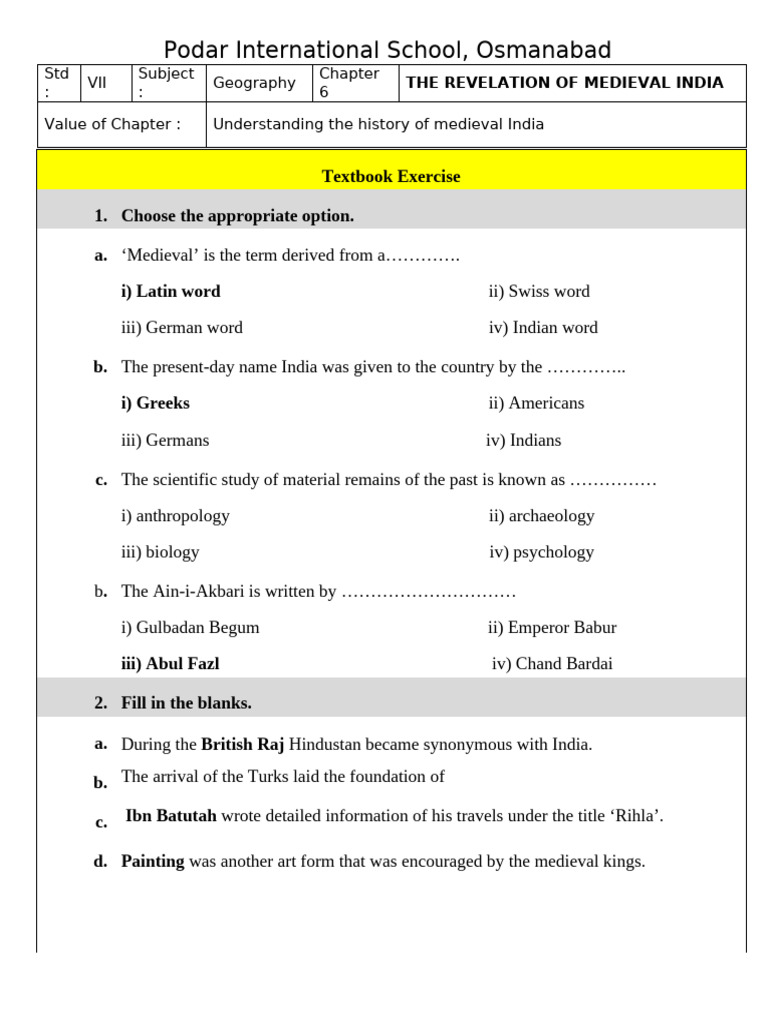 History Ch1 The Revelation of Medieval India | PDF