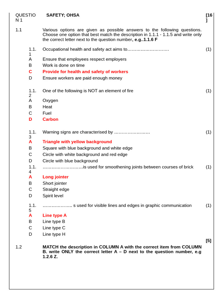Grade 9 Civil Technology Exam Guide | PDF | Area | Length