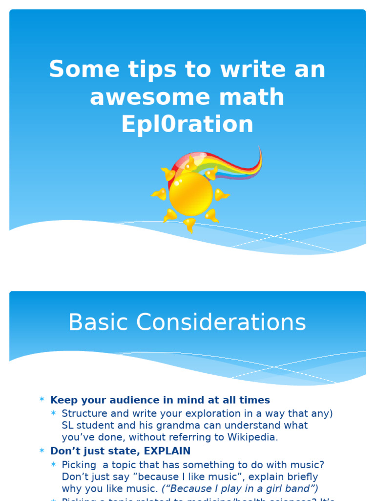 Math Exploration TIPS PP | PDF | Mathematics
