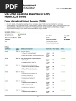 Statement of Entry | PDF | Qualifications