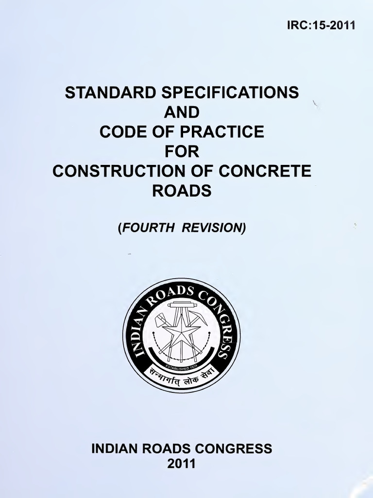 Irc 15-2011 | PDF | Concrete | Cement