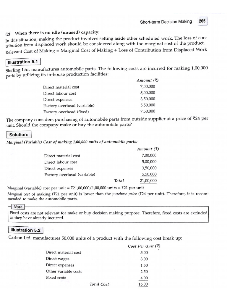 Short Term Decision Making | PDF