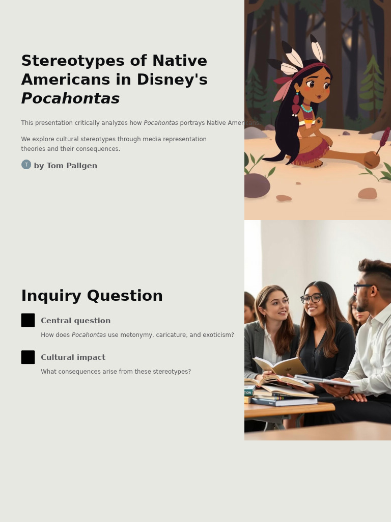 Stereotypes of Native Americans in Disneys Pocahontas | PDF | Native ...