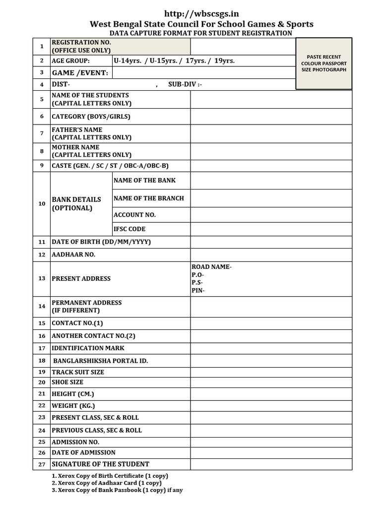 Student DCF Registration Form Guide | PDF